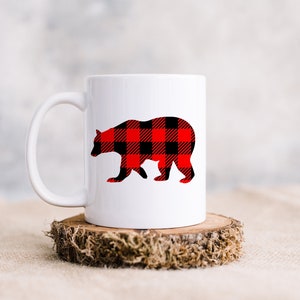 Christmas Buffalo Plaid Bear Svg, Bear Png, Christmas Svg, Bear Svg ...
