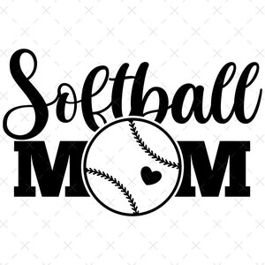 Softball Mom SVG | Softball Mom PNG, Softball Mom, Softball Mom Cut ...