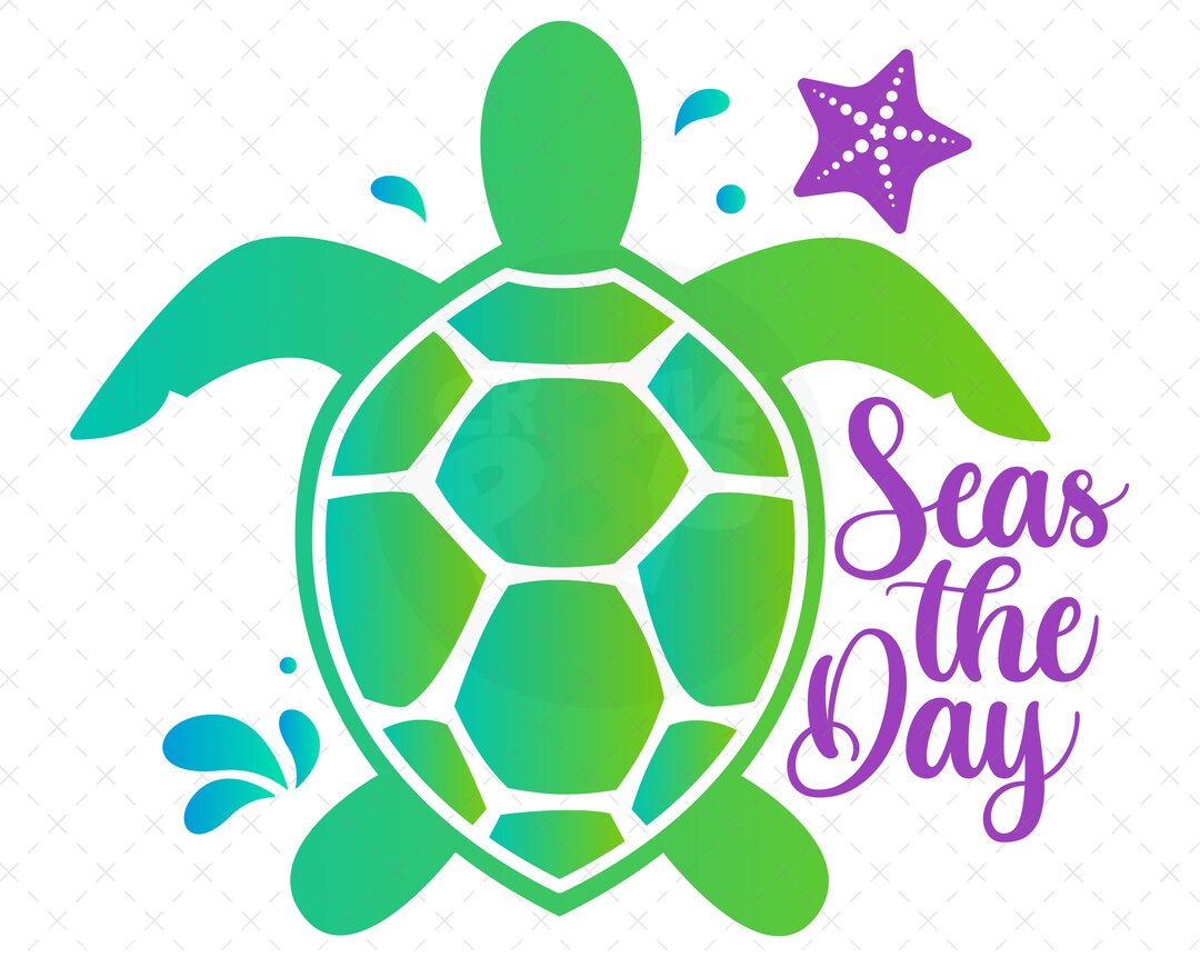 Seas the Day, Turtle Svg, Turtle Png, Beach Life Svg, Summer Svg ...