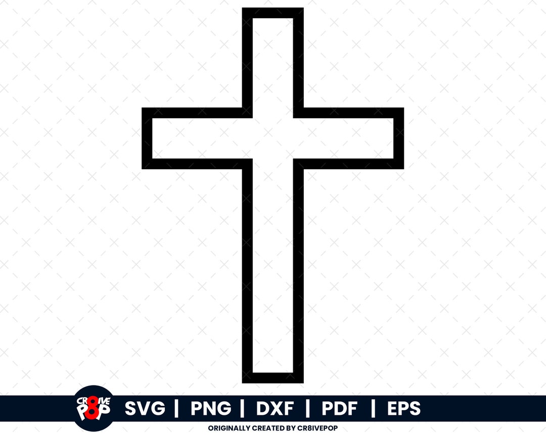 Cross Outline SVG | Cross PNG, Cross Vinyl, Cross Outline, Cross Cricut ...