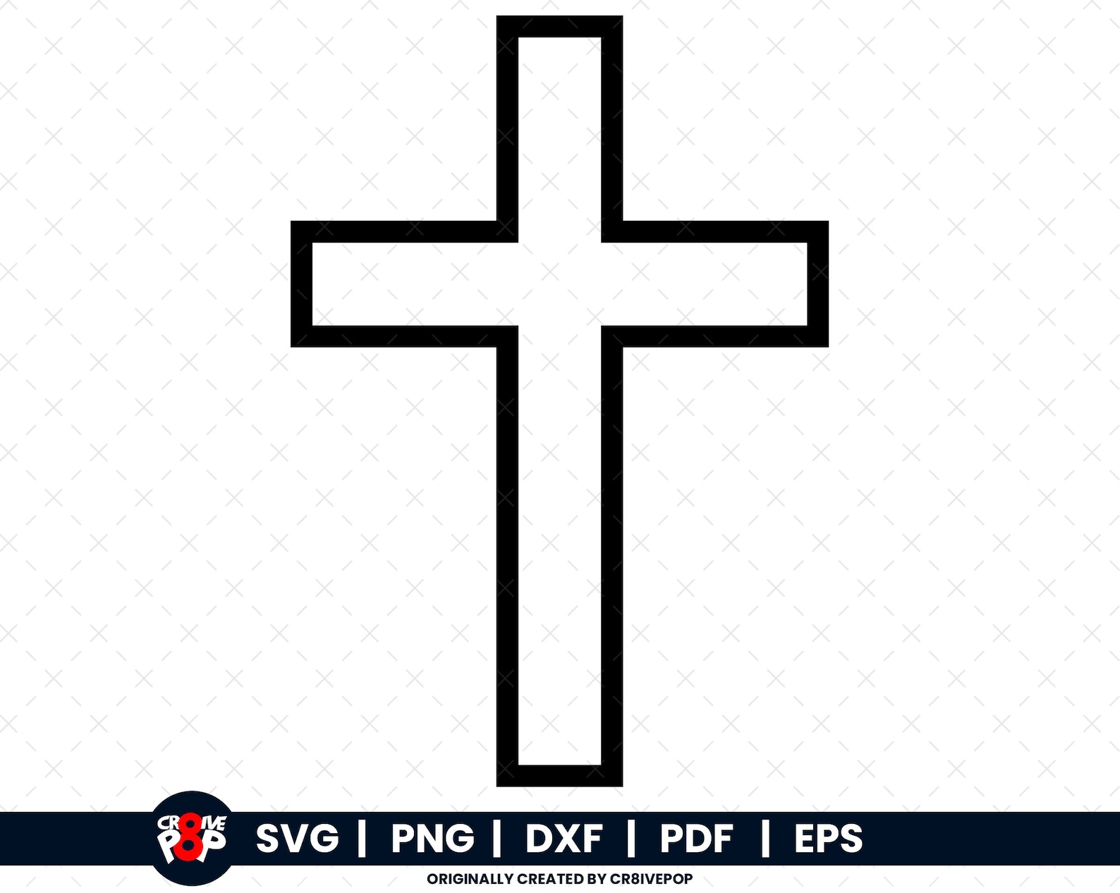 Cross Outline SVG | Cross PNG, Cross Vinyl, Cross Outline, Cross Cricut ...