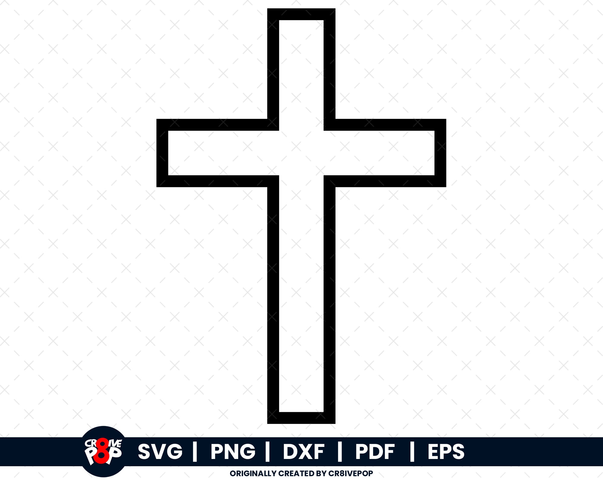Cross Outline SVG | Cross PNG, Cross Vinyl, Cross Outline, Cross Cricut ...