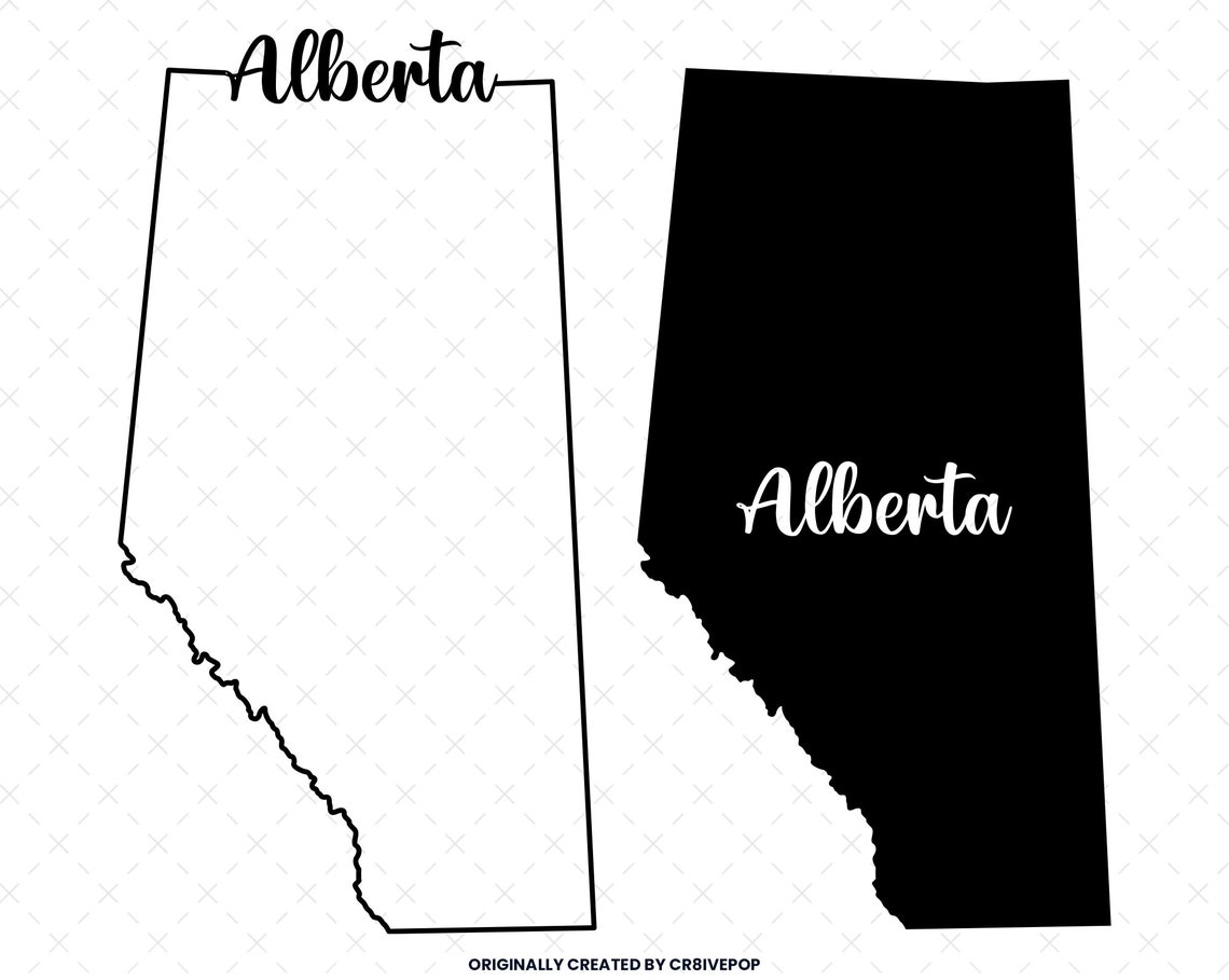 Alberta Png Alberta SVG Alberta Outline Silhouette Svg - Etsy