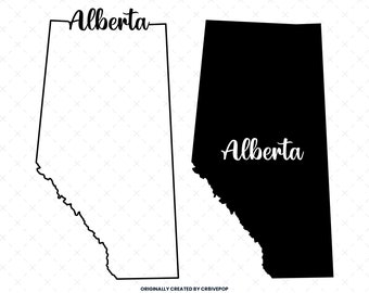 Alberta Outline SVG Alberta Map Outline SVG Alberta Province Outline ...
