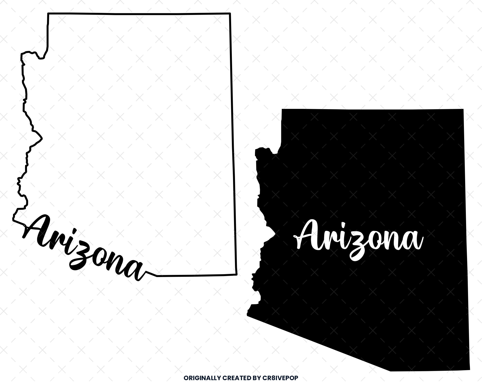 Arizona Map Svg / Arizona Silhouette svg, Arizona PNG, Arizona Map ...
