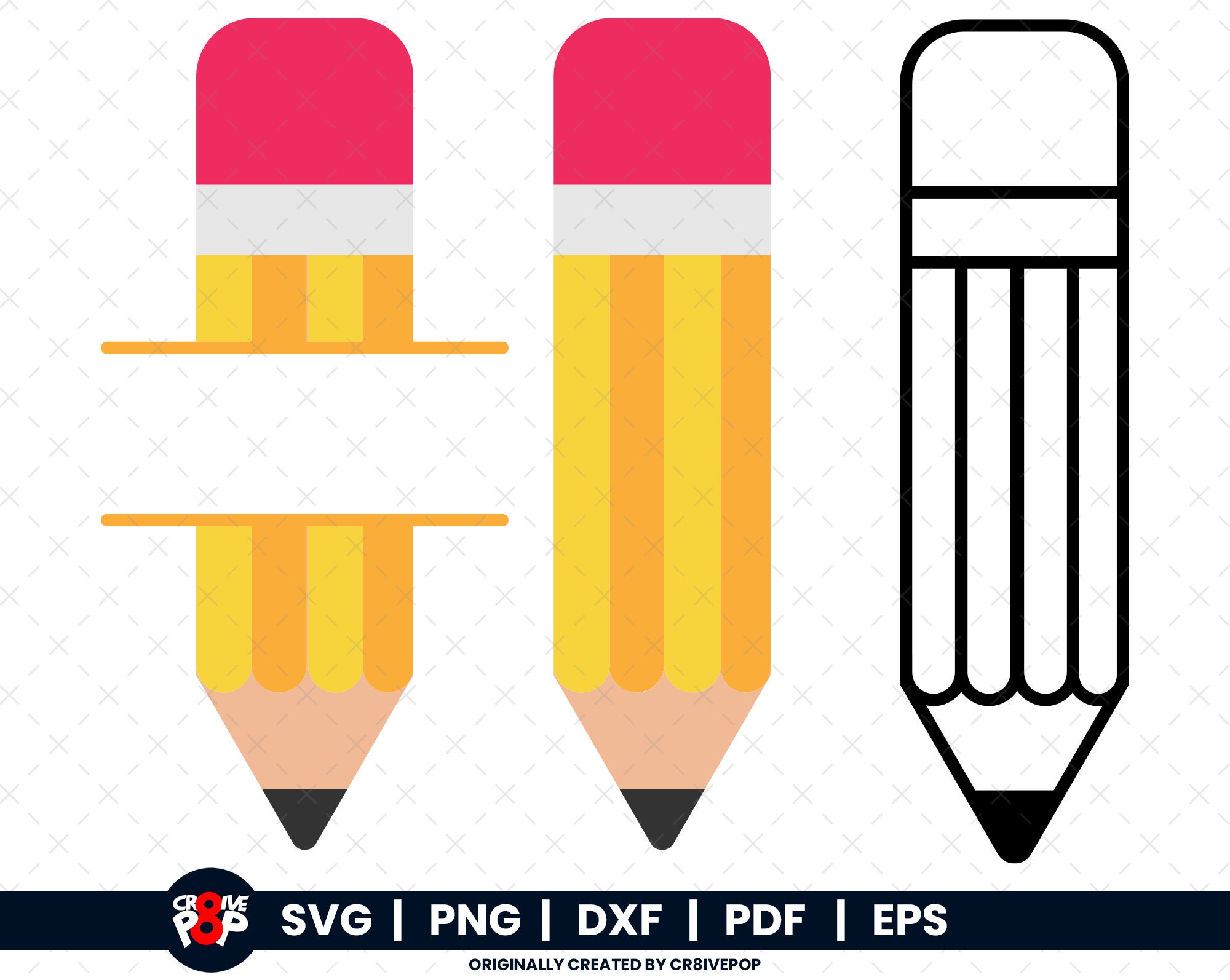 Pencil SVG | Png,dxf,pdf,eps, Clipart Pencil Cricut (get Access to ...