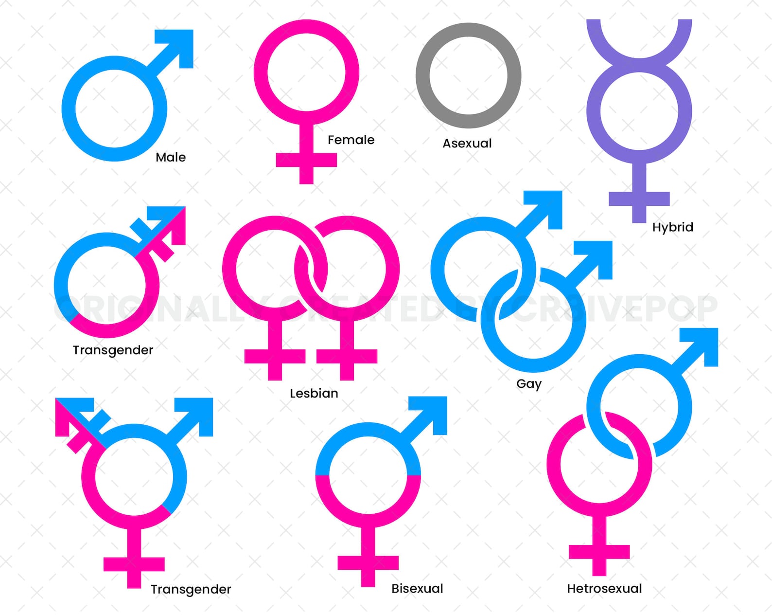 Gender Reveal Svg, Male Svg, Female Svg, Bisexual Svg, Asexual Svg ...