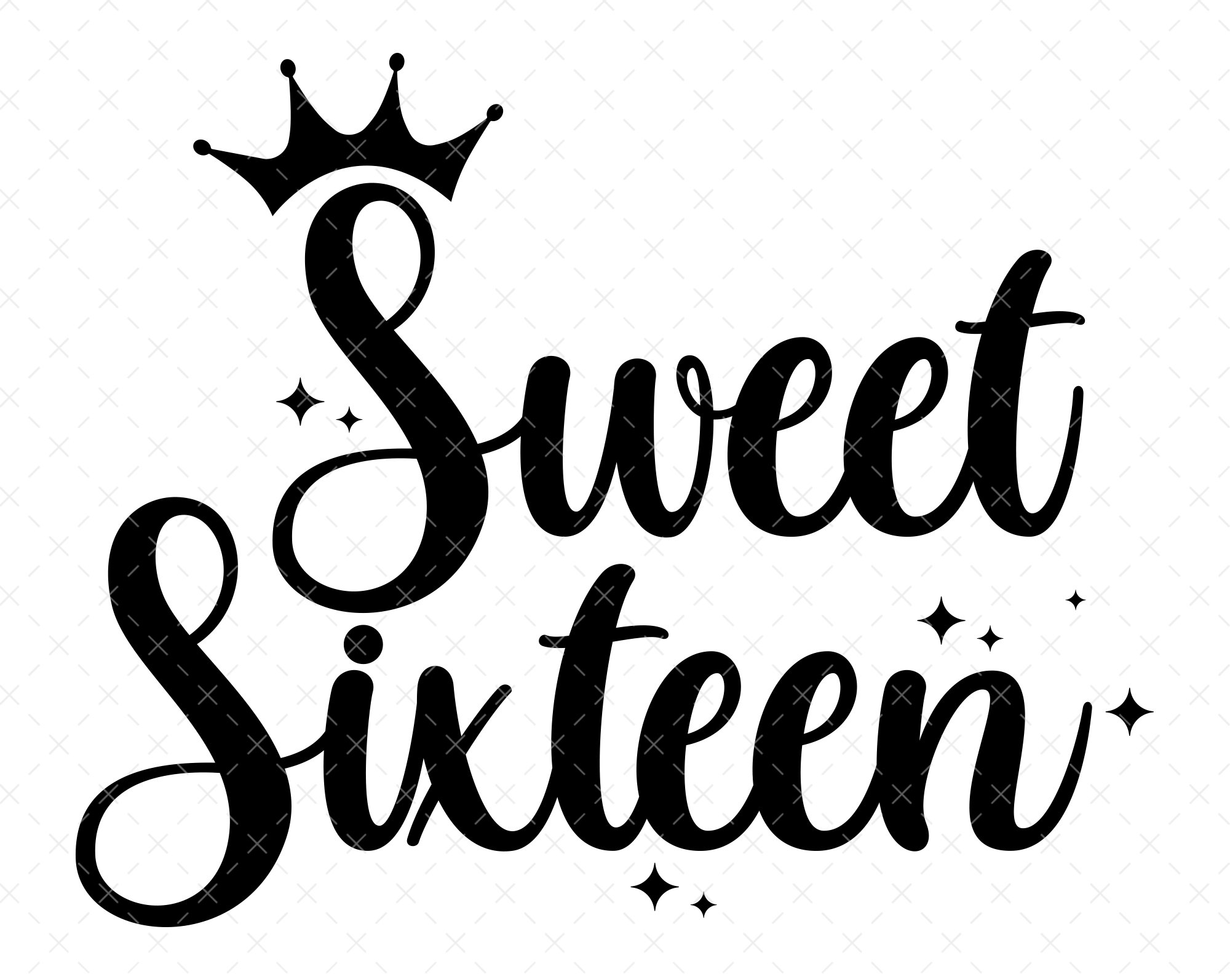 Sweet Sixteen Svg, 16th Birthday Svg, Sweet 16 Svg, Birthday Squad Svg ...
