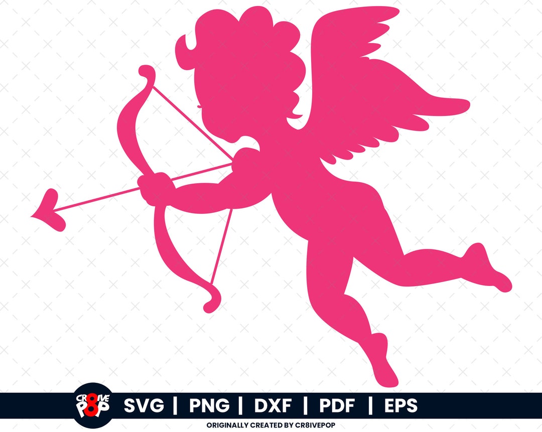 Cupid Valentine SVG | PNG, DFX, Eps, Pdf Cut Outs and Clipart ...