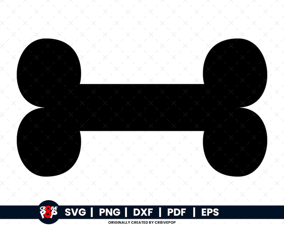 Dog Bone SVG | PNG, DFX, Eps, Pdf Cut Outs and Clipart, Dog Bone Cricut ...