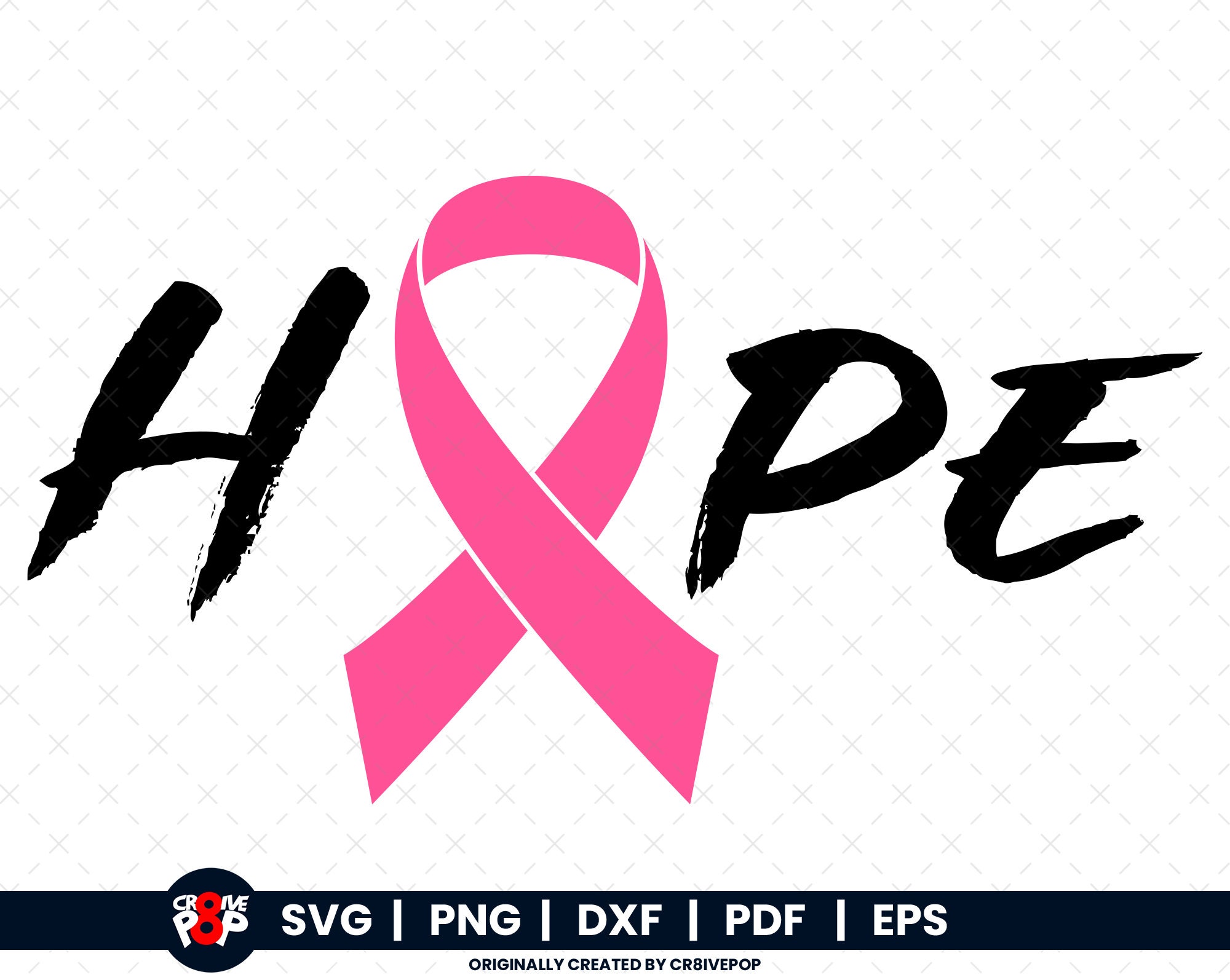 Hope SVG | Png,dxf,pdf,eps, Cricut and Clipart Hope Cancer Ribbon ...