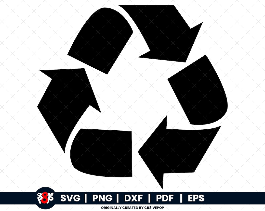 Recycle Symbol SVG Png,dxf,pdf,eps, Clipart Recycle Symbol Cricut ...