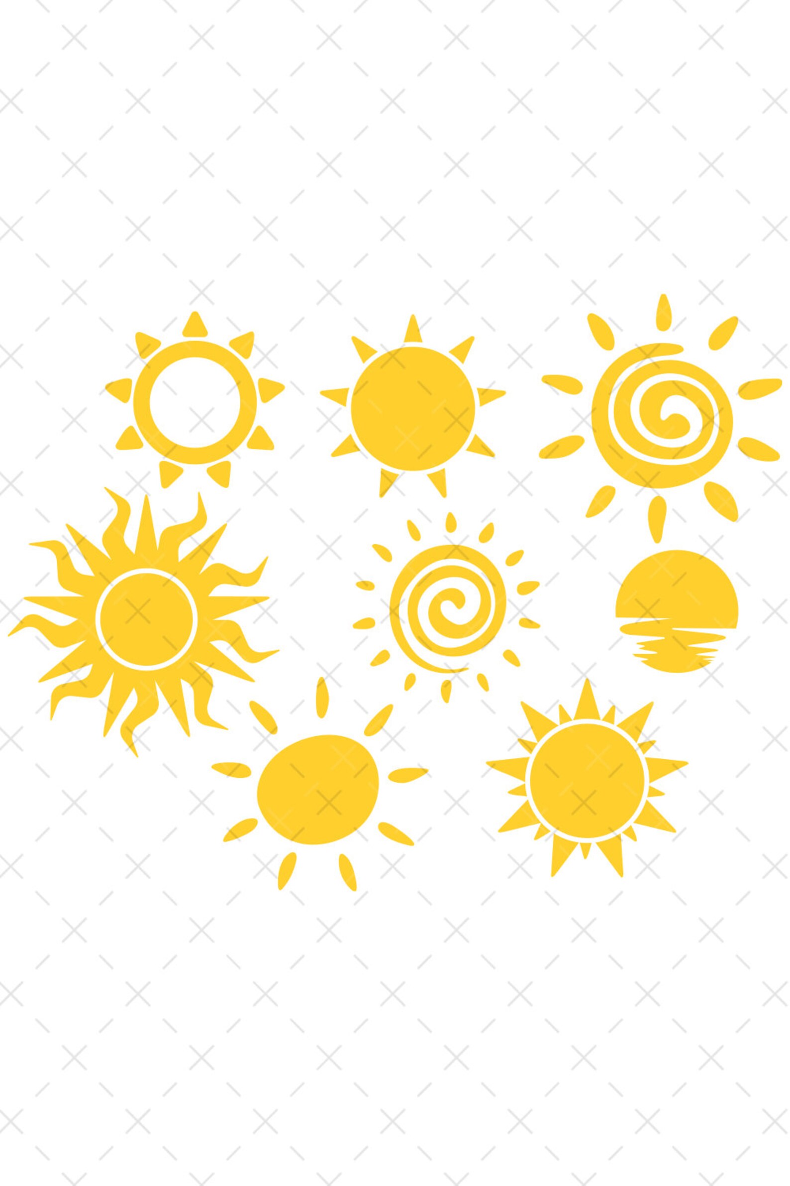 Sun Svg, Summer Svg, Sun Png, Sun Clipart, Beach Svg, Svg Files for ...