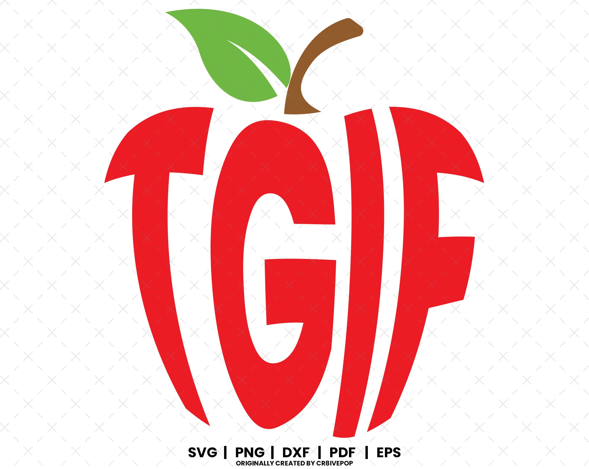 TGIF SVG Apple Svg Kindergarten Svg Teacher Life Svg Tgif - Etsy Ireland