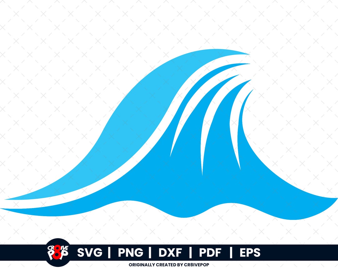 Waves SVG | PNG, DFX, Eps, Pdf Cut Outs and Clipart, Waves Cricut (get ...