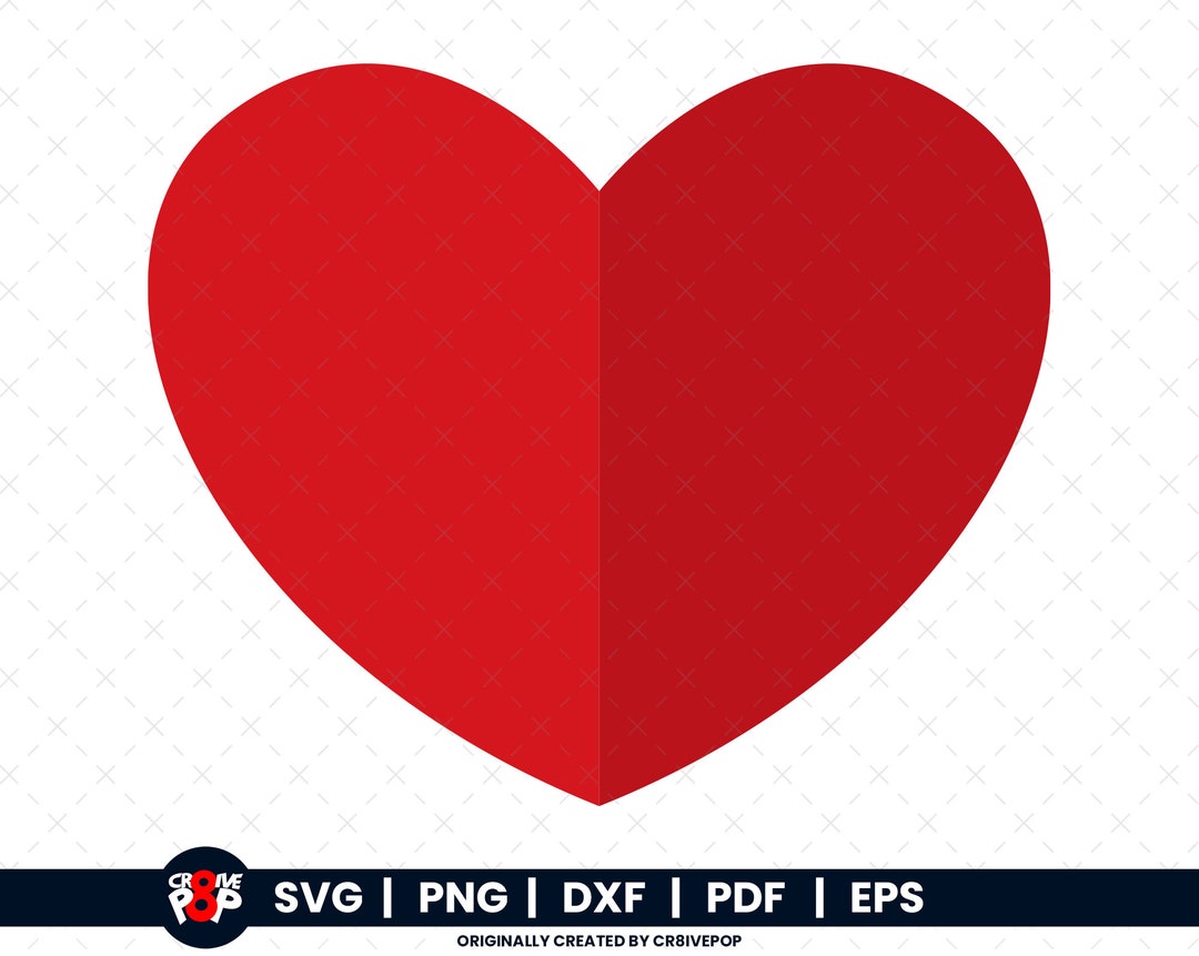 Love Heart SVG | PNG, DFX, Eps, Pdf Cut Outs and Clipart, Love Heart ...