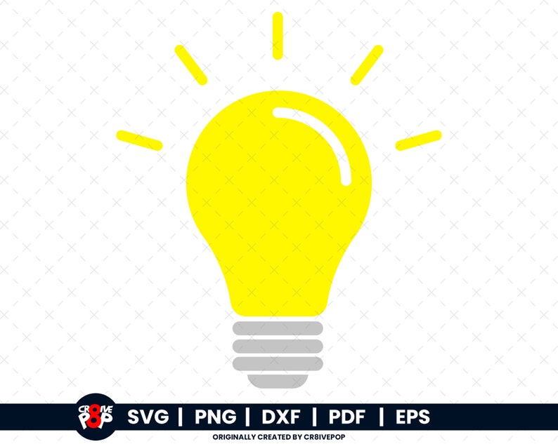 Light Bulb SVG Png,dxf,pdf,eps, Cricut and Clipart Light Bulb Cricut ...