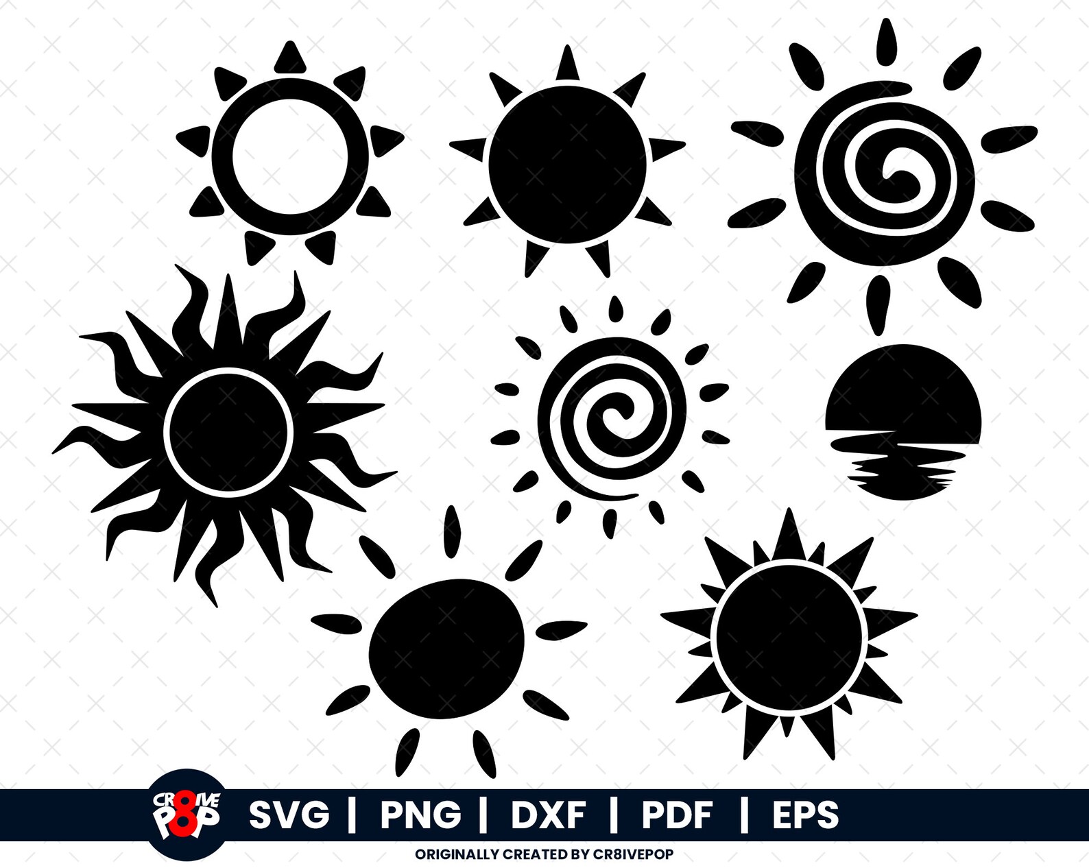 Sun Svg, Summer Svg, Sun Png, Sun Clipart, Beach Svg, Svg Files for ...