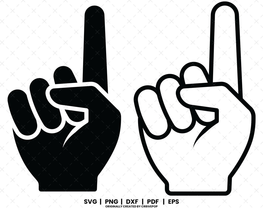 One Finger Svg, 1 Finger Svg, Number One Svg, One Svg, Finger, Numbers ...