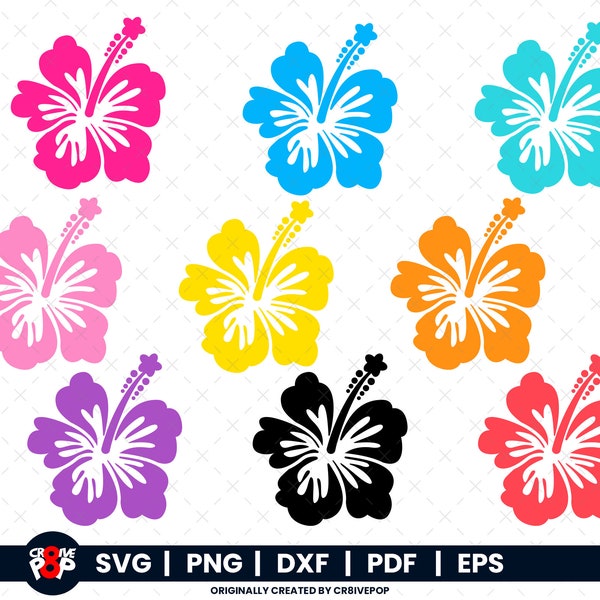 Hawaiian Flower Svg - Etsy