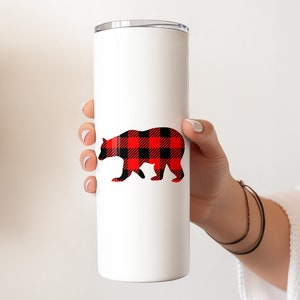 Christmas Buffalo Plaid Bear Svg, Bear Png, Christmas Svg, Bear Svg ...