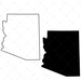 Arizona Map Outline Silhouette Svg Png,dxf,pdf,eps, Cricut Arizona Map ...