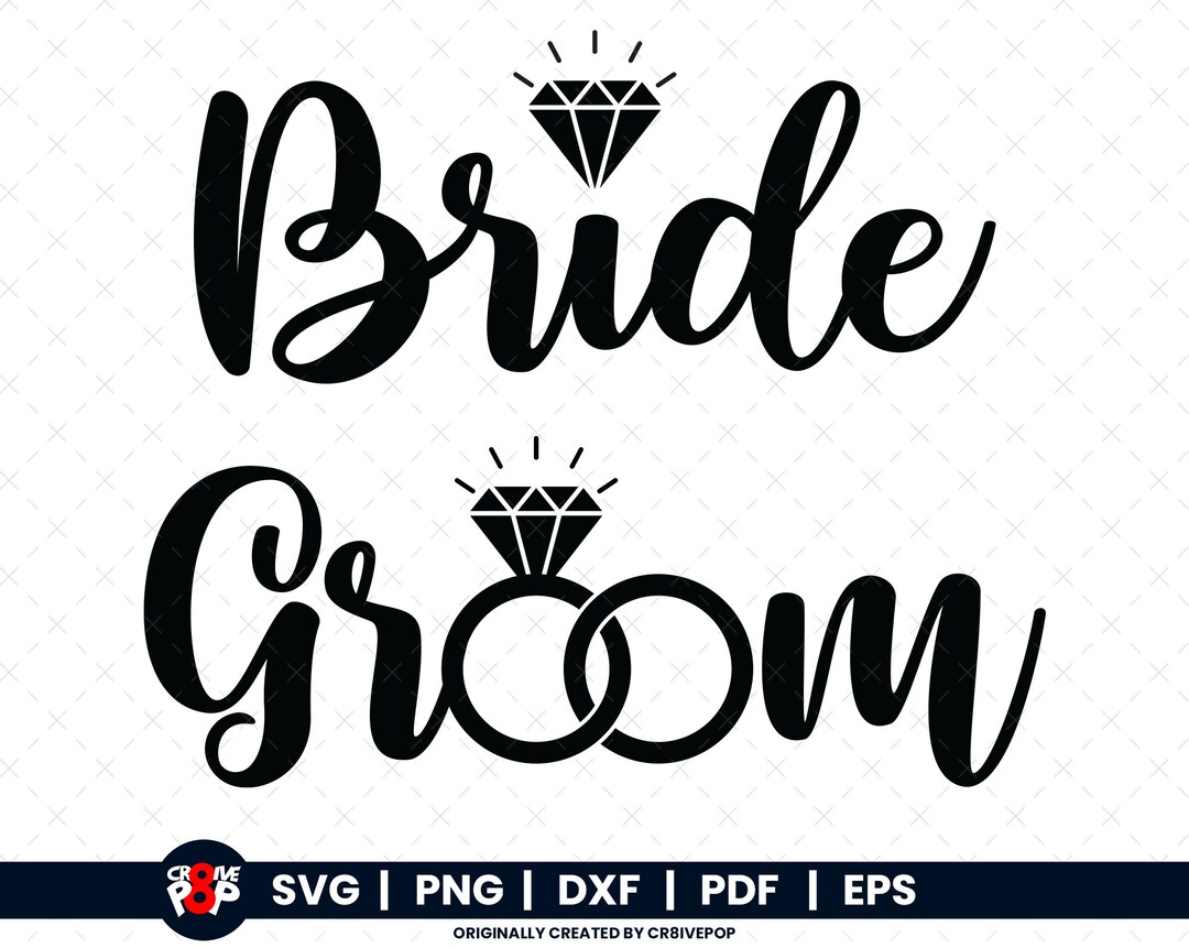 Bride and Groom SVG, Mr and Mrs Svg, Bride Svg, Groom Svg, Marriage Svg ...
