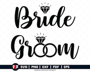 Wedding Clipart Bundle Svg, Couple Svg, Wedding Svg, Bride Svg, Wife ...