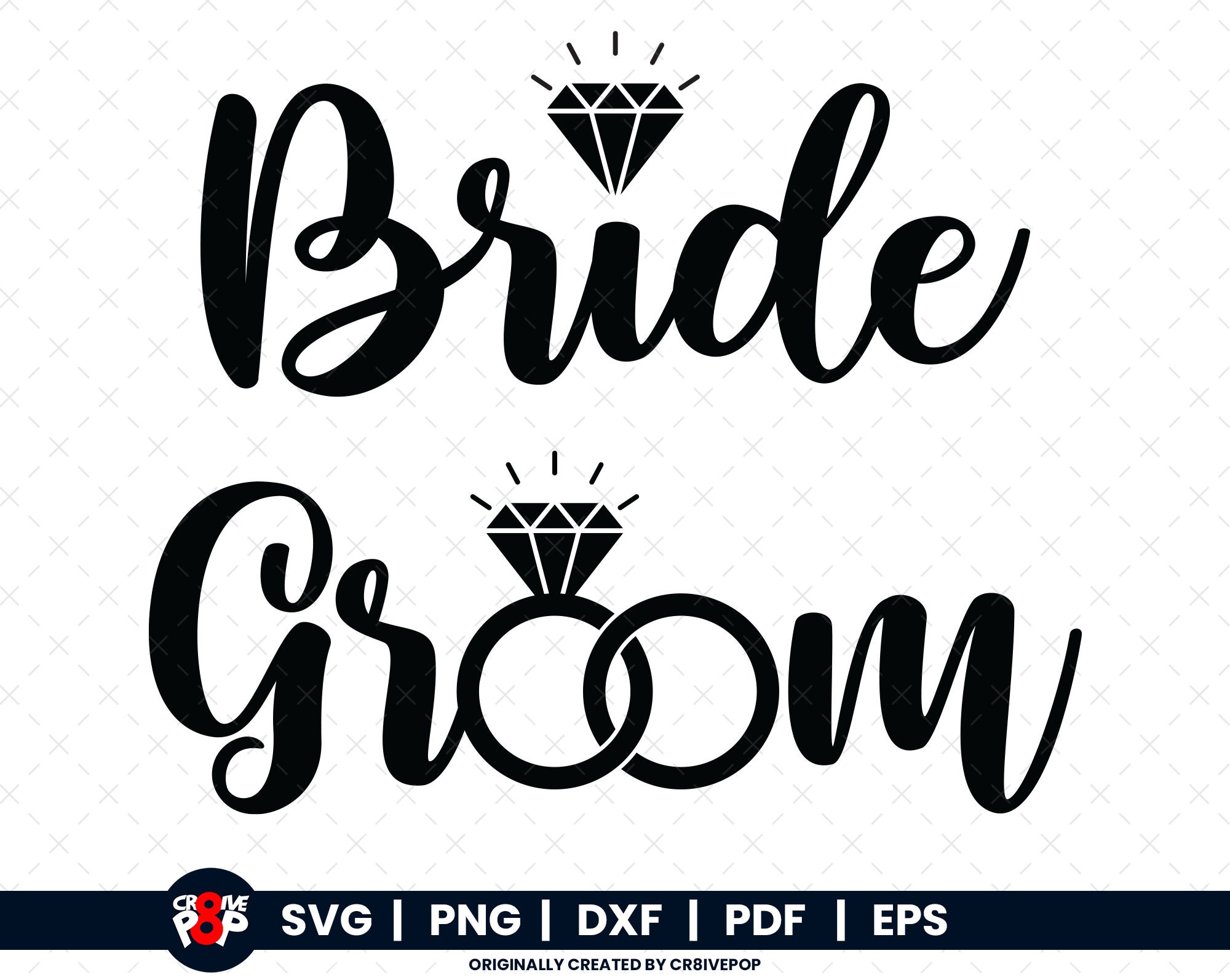 Bride and Groom SVG PNG DFX Eps Pdf Cut Outs and Clipart - Etsy