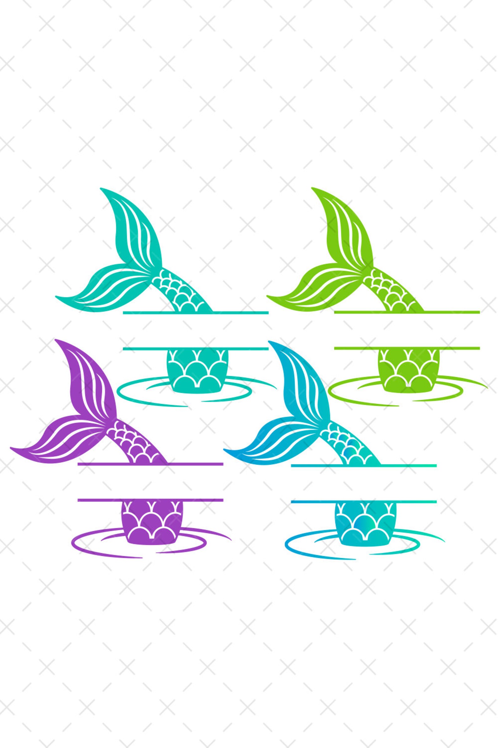 Mermaid Tail Svg Mermaid Monogram Svg Mermaid Birthday Svg - Etsy