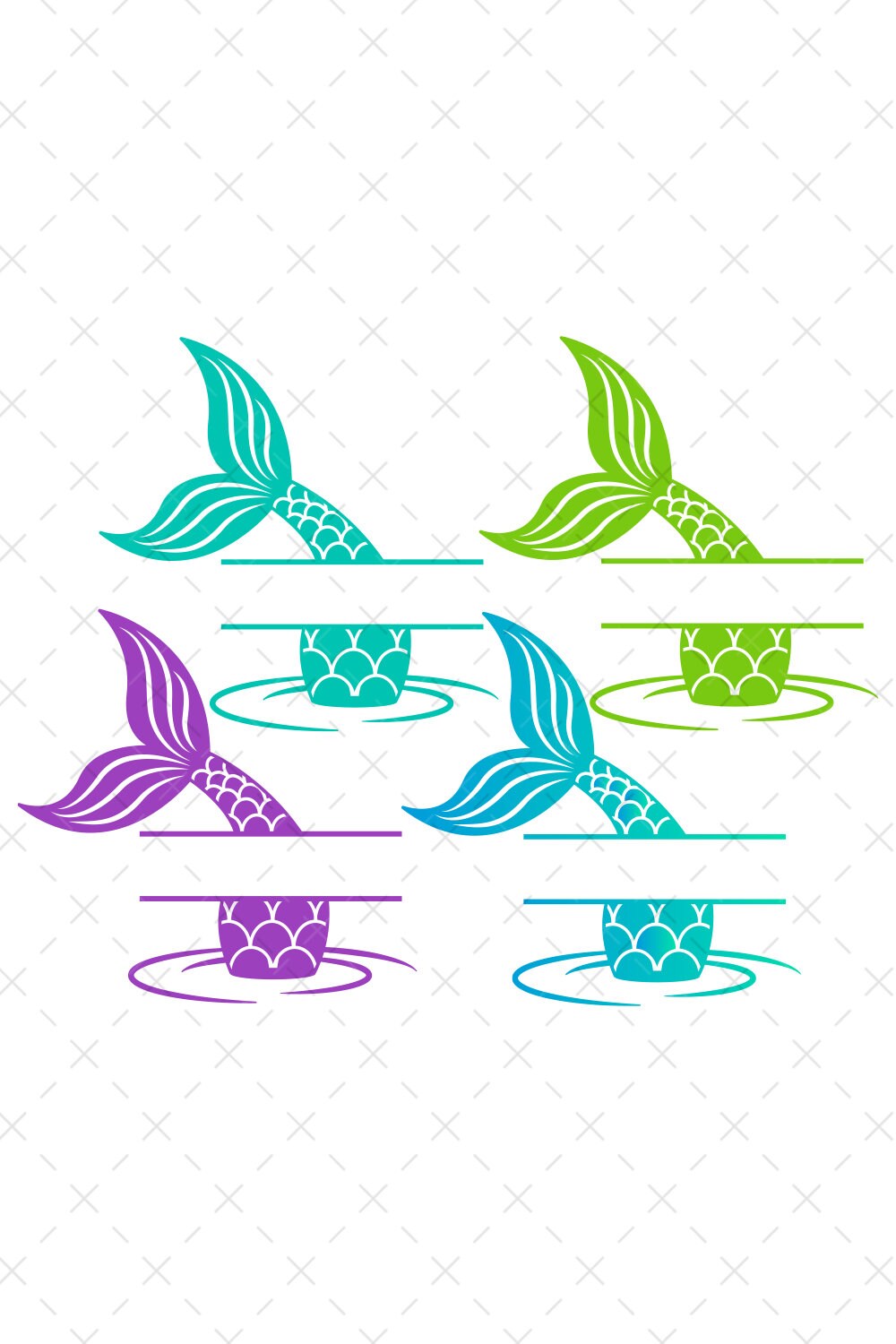 Mermaid Tail Svg Mermaid Monogram Svg Mermaid Birthday Svg - Etsy