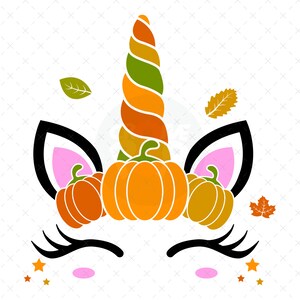 Fall Thanksgiving Unicorn Svg, Thanksgiving Svg, Fall Svg, Thankful Svg ...
