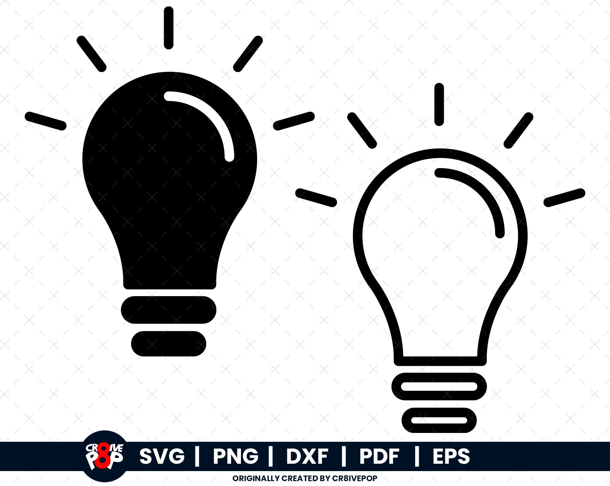 Light Bulb SVG | Png,dxf,pdf,eps, Cricut and Clipart Light Bulb Cricut ...
