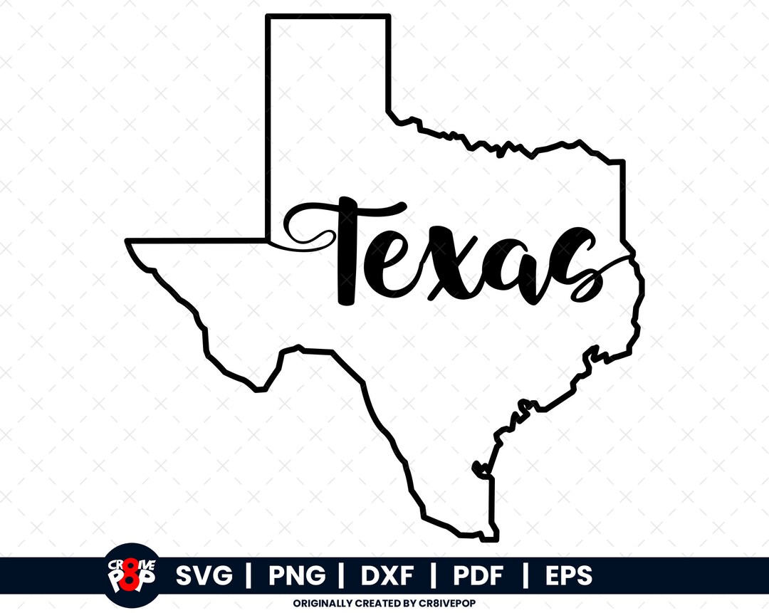 Texas SVG| Texas Map, Texas Png, Texas Map Outline, Texas Dxf, Texas ...