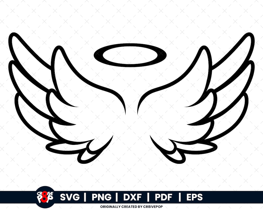 Angel Wings Svg Memorial Svg Angel Svg Wings Svg In Loving Memory Svg Angel Wings Png Halo
