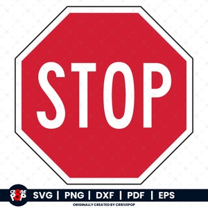 Stop Sign SVG | Png,dxf,pdf,eps, Cricut and Clipart Stop Sign Cricut ...