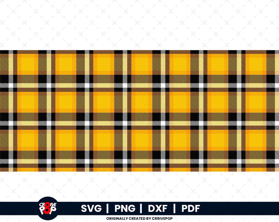 Yellow Plaid Pattern SVG PNG, DFX, Pdf Cut Outs and Clipart, Yellow ...
