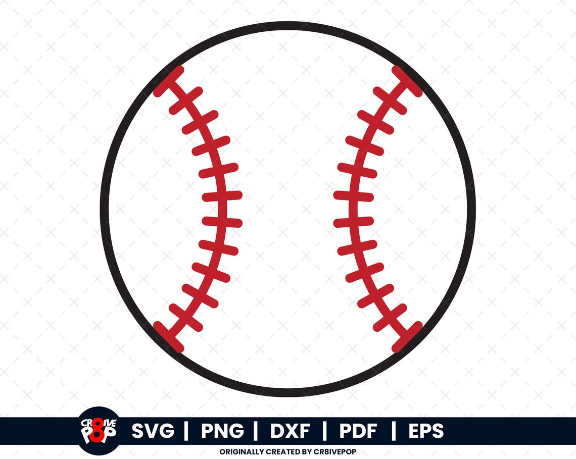 Baseball SVG | Png,dxf,pdf,eps, Color and Outline Cut Outs Baseball ...