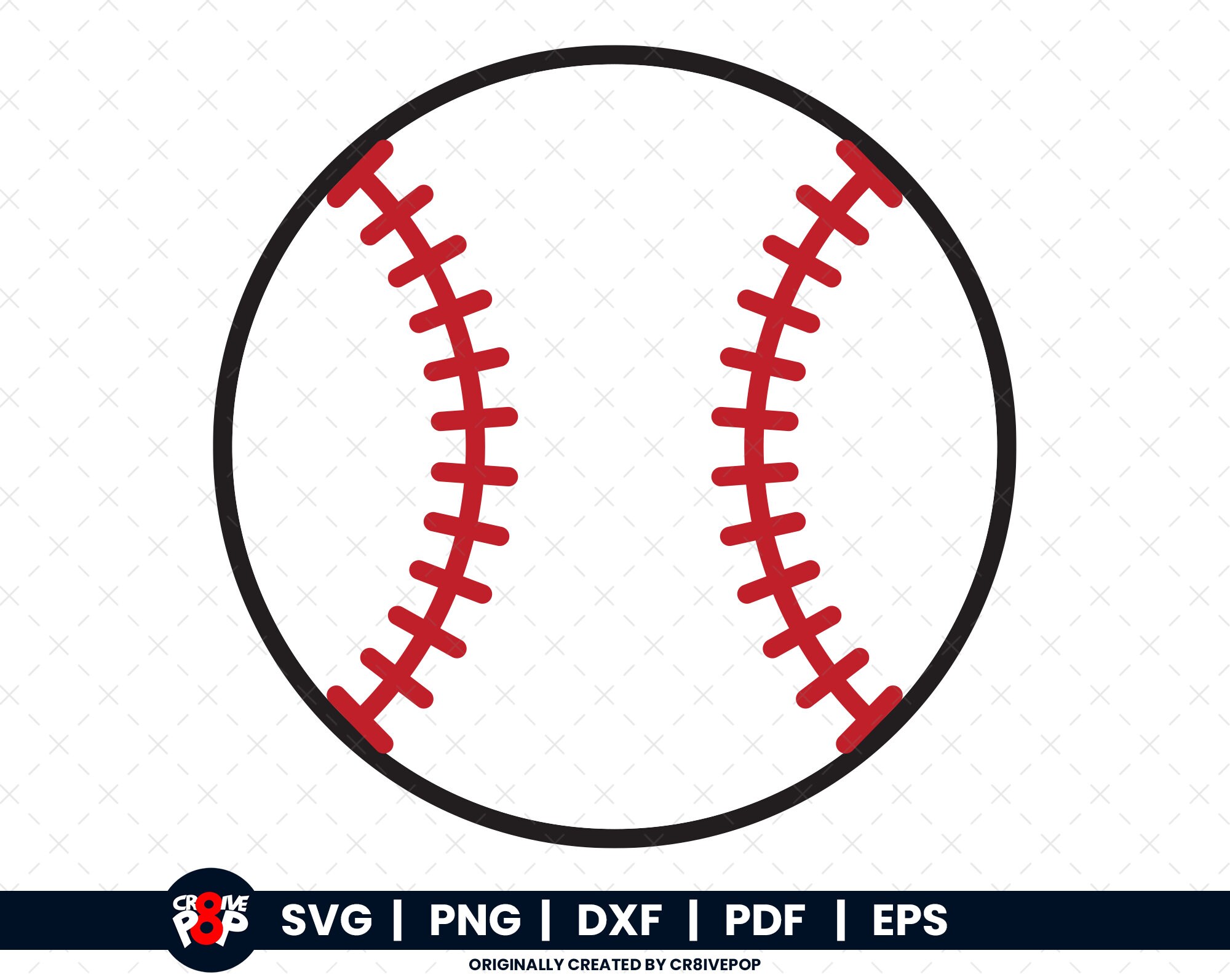 Baseball SVG | Png,dxf,pdf,eps, Color and Outline Cut Outs Baseball ...