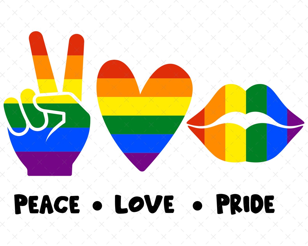 Peace Love Pride Svg, Pride Svg, Gay Pride Svg, Lgbtq Svg, Lesbian Svg ...