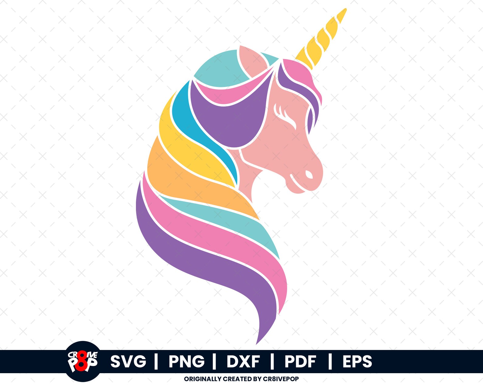 Unicorn Rainbow SVG, Unicorn Head Svg, Unicorn Clipart, Unicorn ...