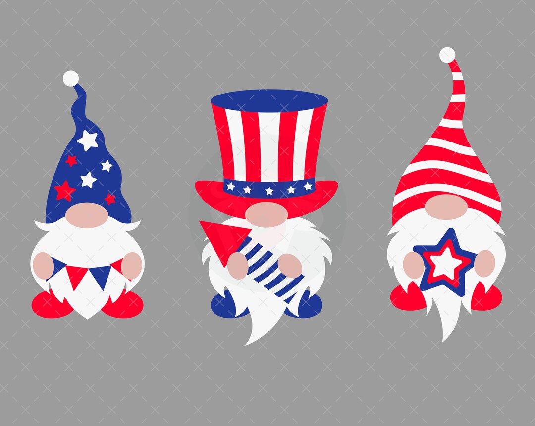 4th of July Gnomes, Fourth of July Svg, Patriotic Gnomes, Patriotic ...
