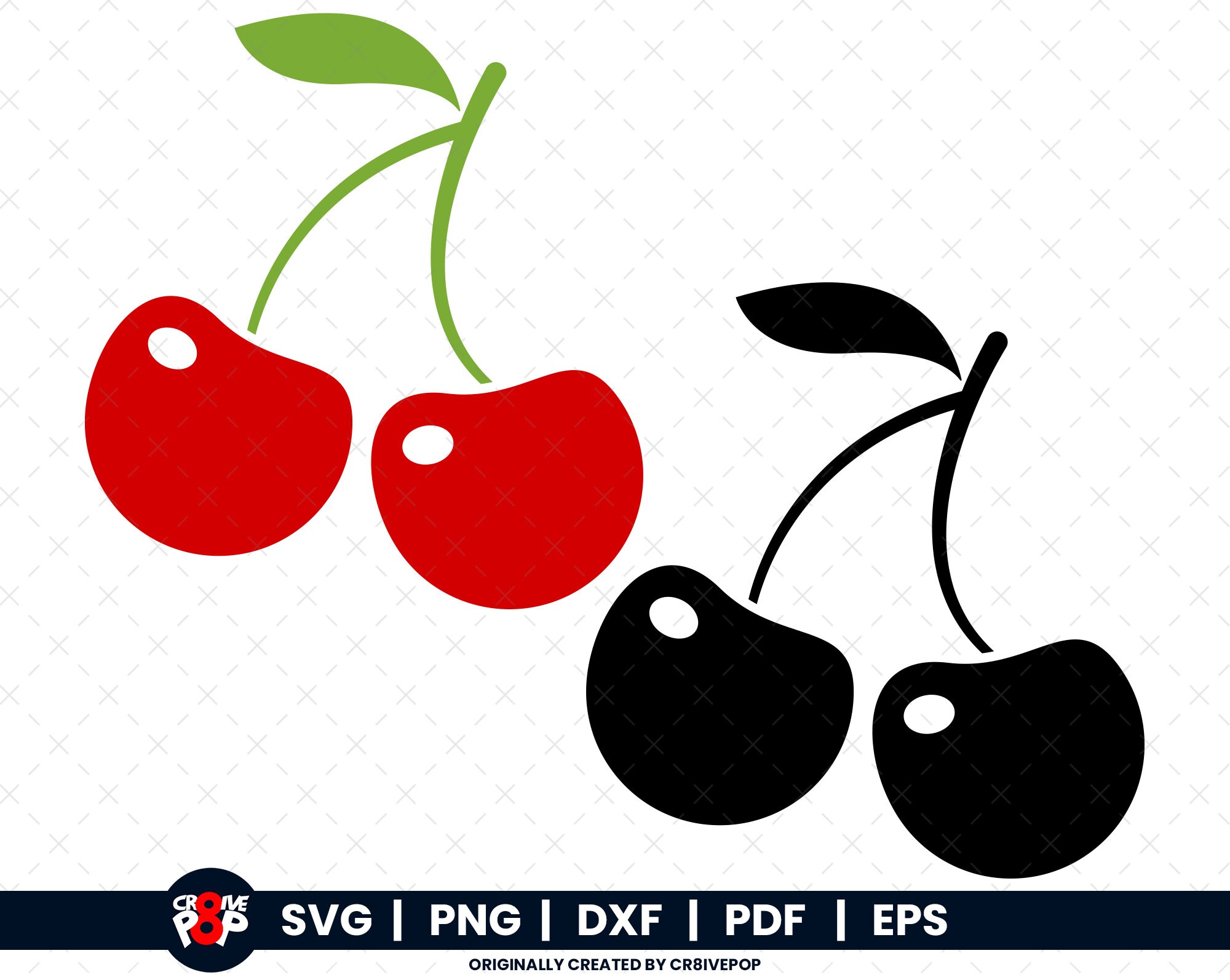 Cherry SVG | Png,dxf,pdf,eps, Cricut Cherry Clipart Digital Download ...