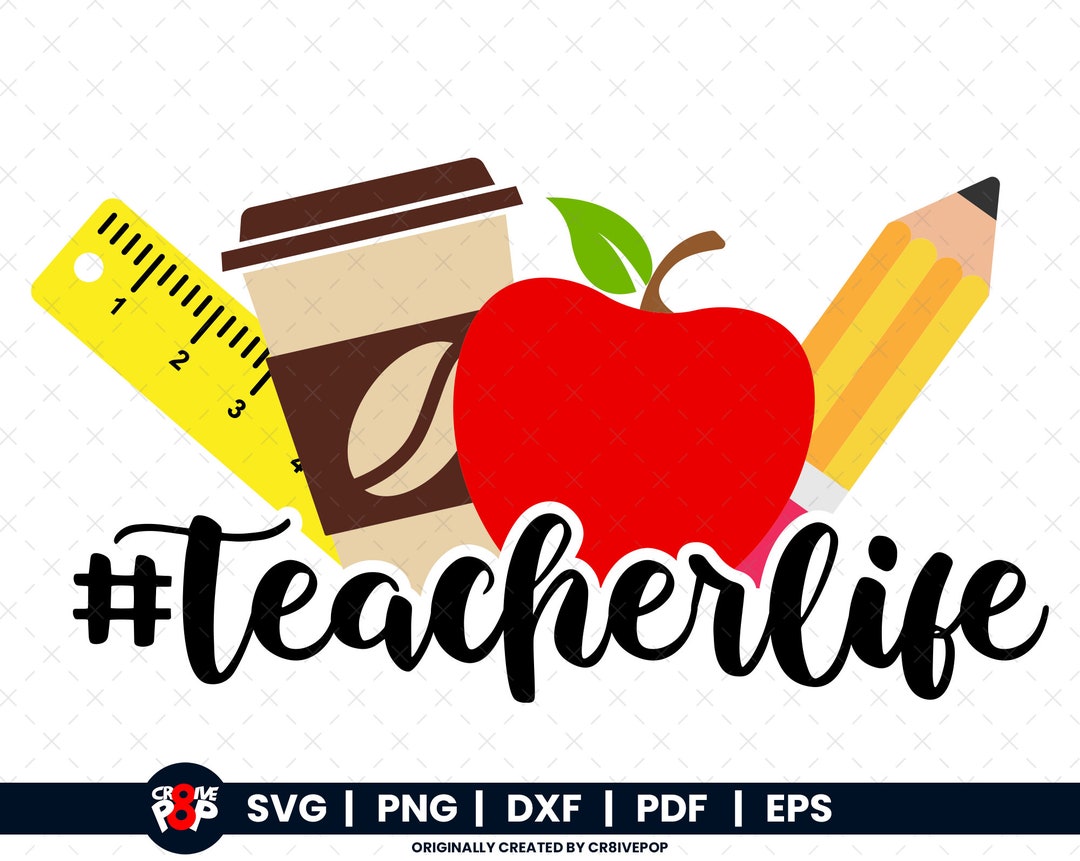 Teacher SVG | Png,dxf,pdf,eps, Clipart Teacher Cricut (get Access to ...