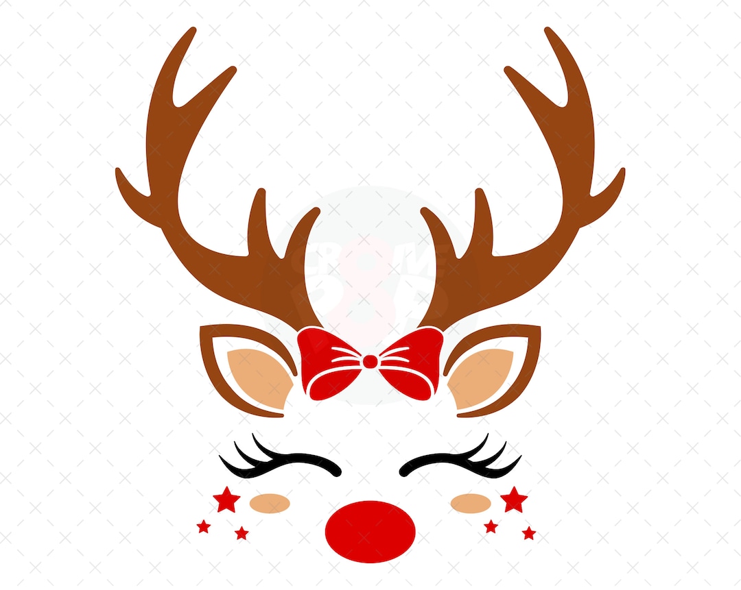 Rudolph svg, Reno Cara svg, Navidad svg, Reno svg, Archivos Svg para ...