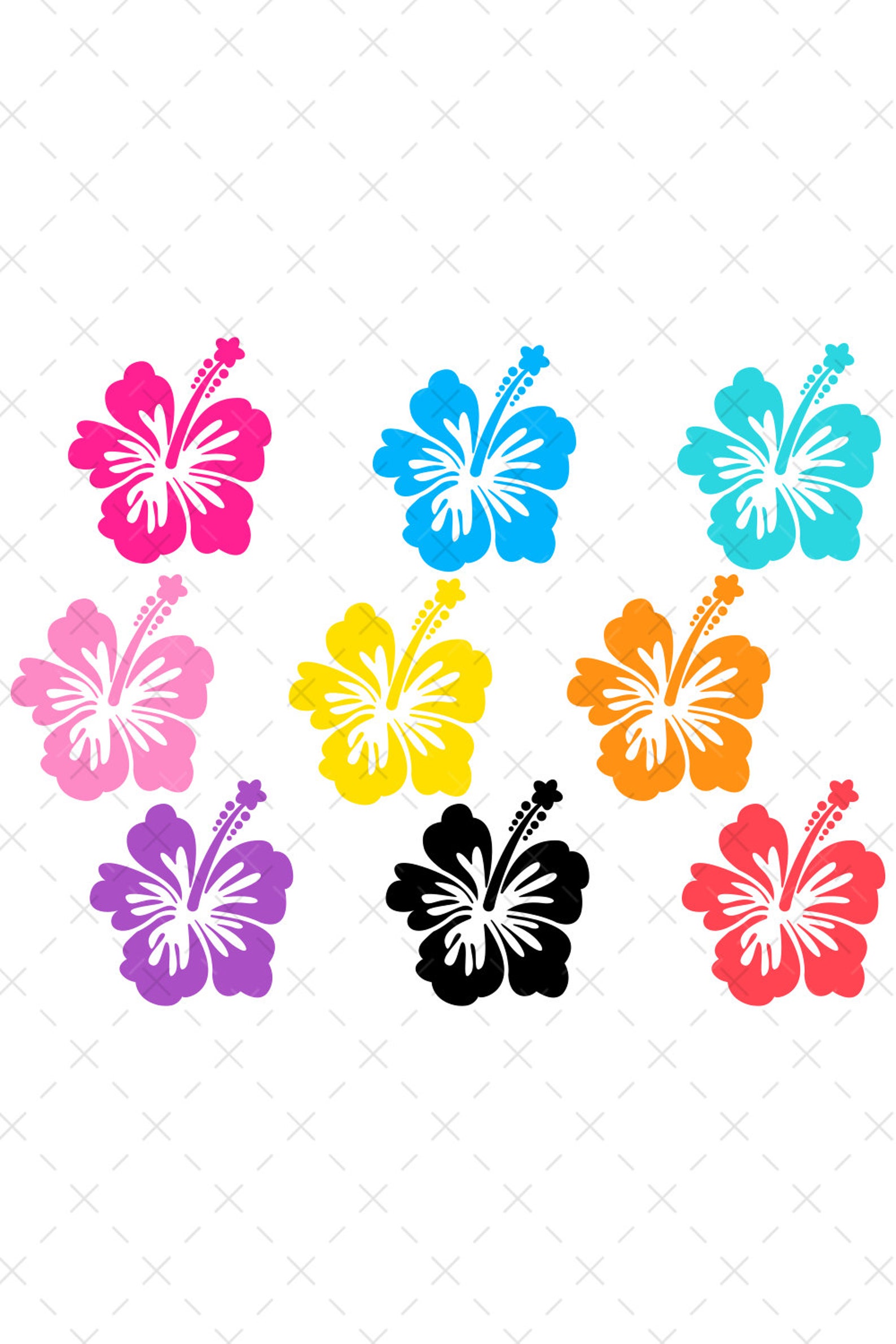 Hibiscus Svg, Flower Svg, Hawaiian Flower Svg, Hawaii Svg, Hibiscus ...