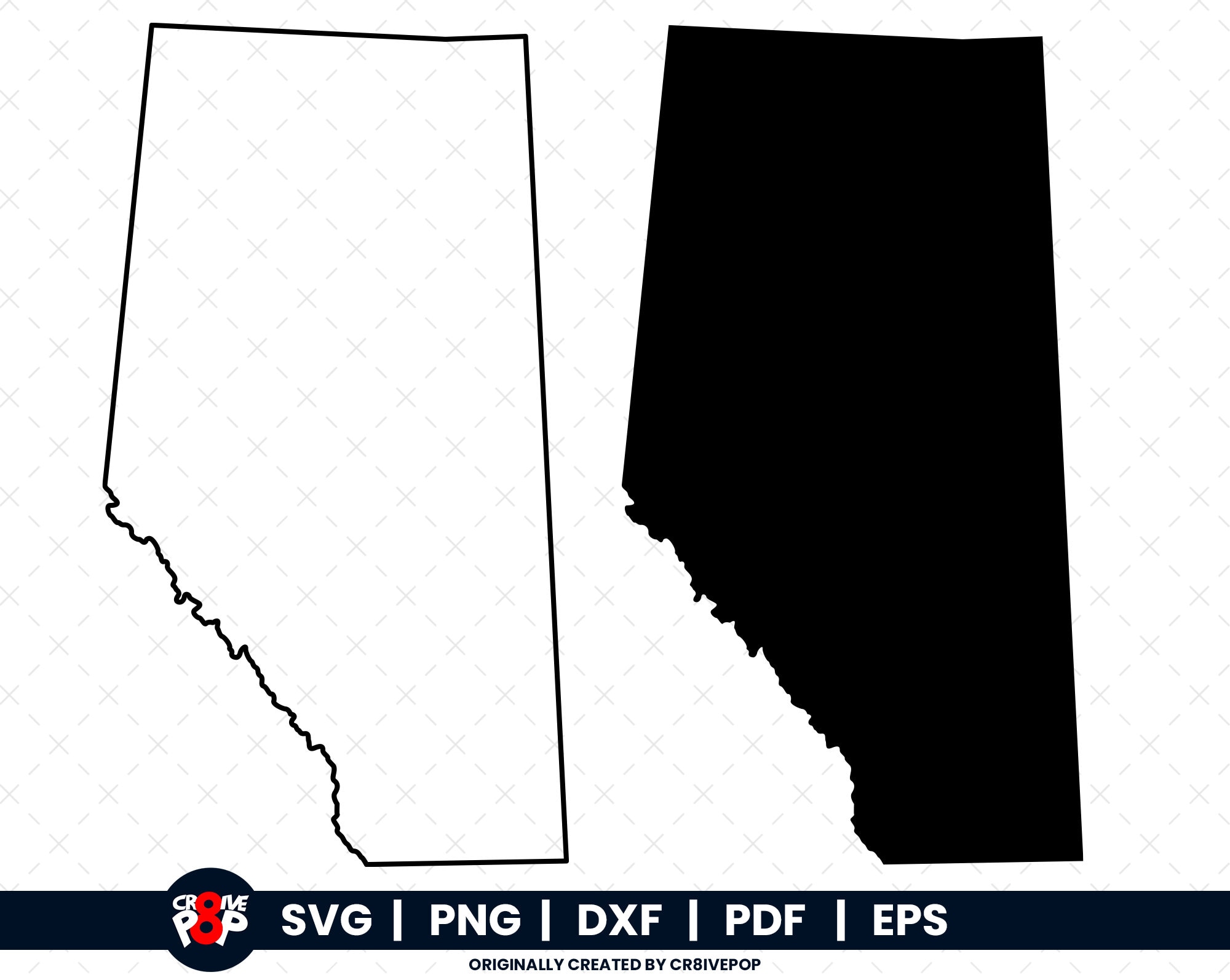 Alberta Map Outline Silhouette Svg Png,dxf,pdf,eps, Alberta Province ...