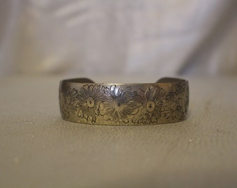 Floral Cuff Bracelet | Etsy