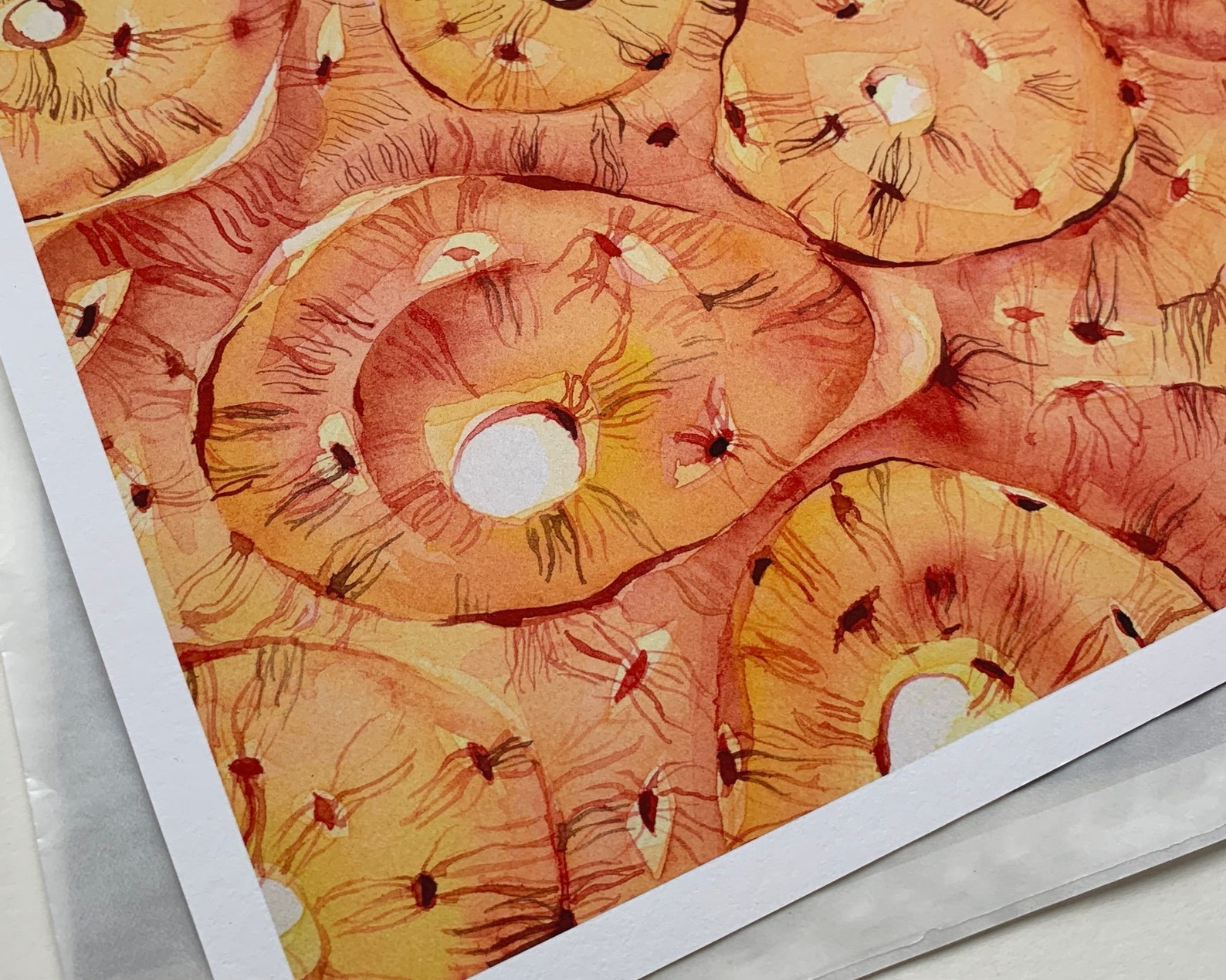 Histology Art Print: Bone Thionin&schmorl Stain Watercolor | Etsy