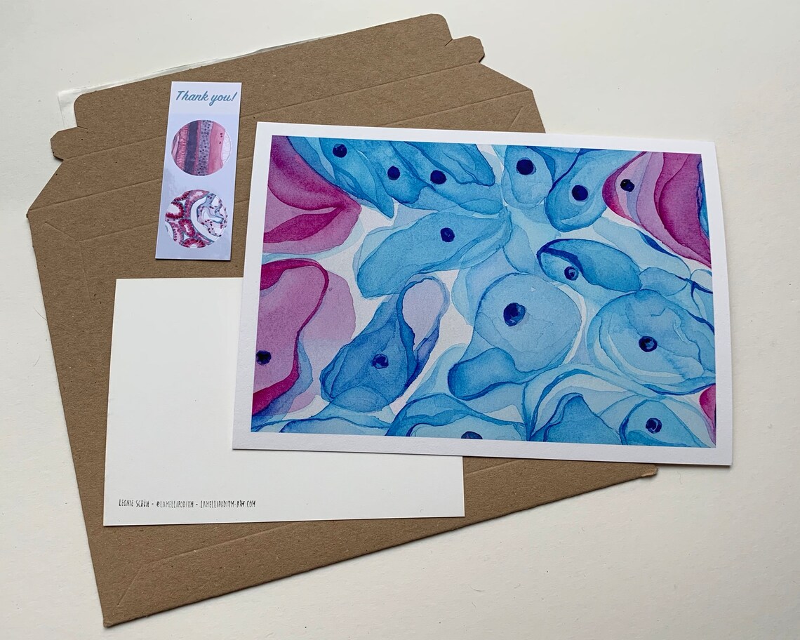 Histology Art Print: Cervix Papanicolaou Watercolor Art - Etsy